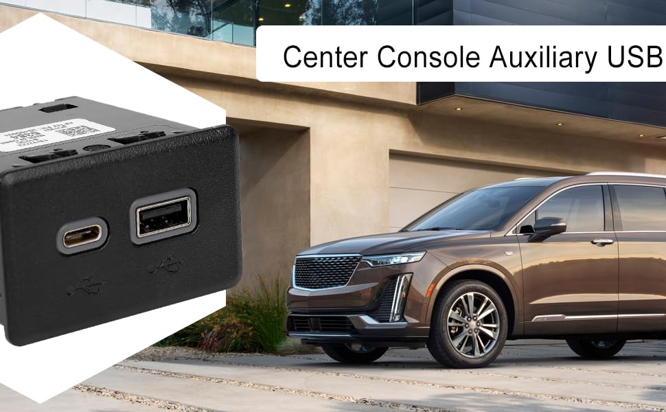 Amazon.com: Center Console Auxiliary USB N USBC Port for Acadia Escalade Cadillac XT4 2019-2022 ...