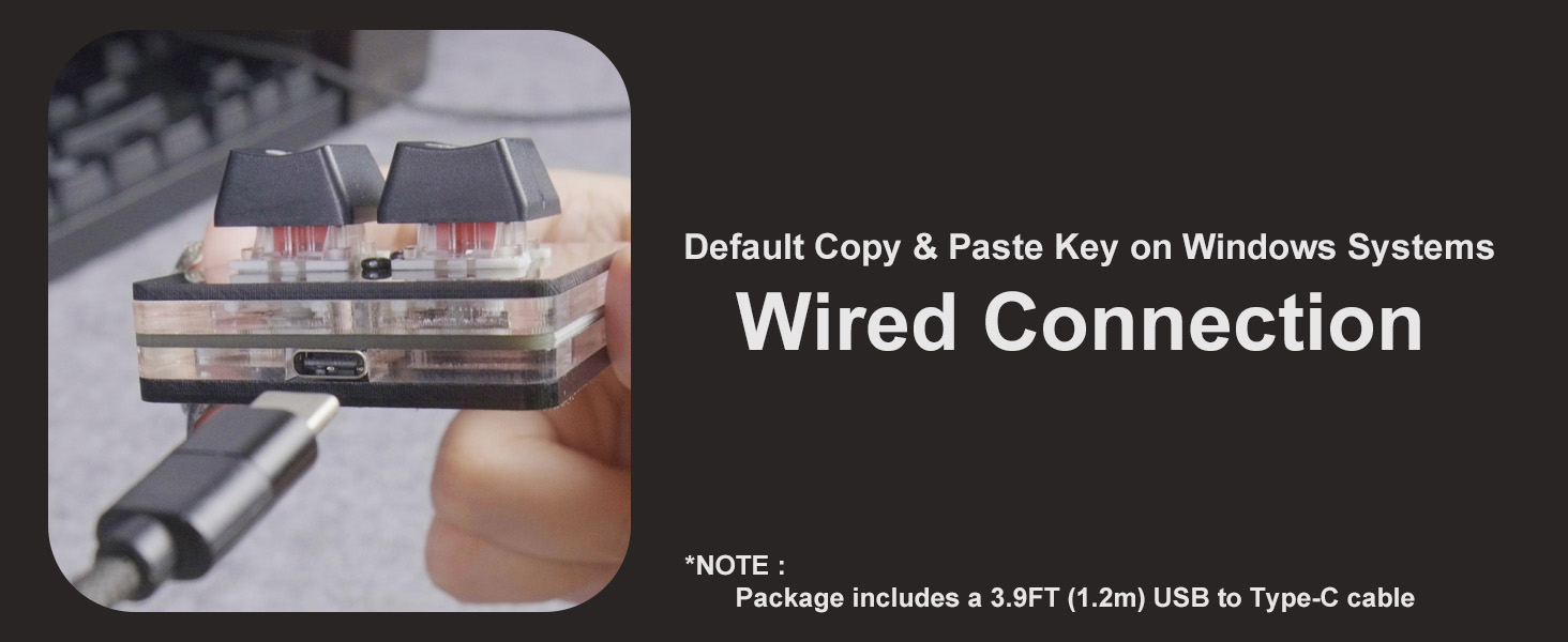 Amazon.com: BRIMFORD 4-Key Cut Copy Paste Select-All Keyboard, Macro ...