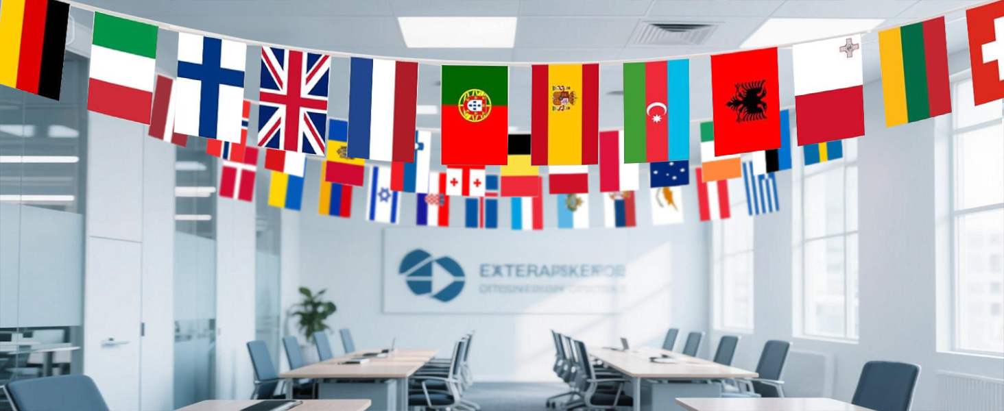 Amazon.com: International Flags of The World 100 Countries Pennant ...