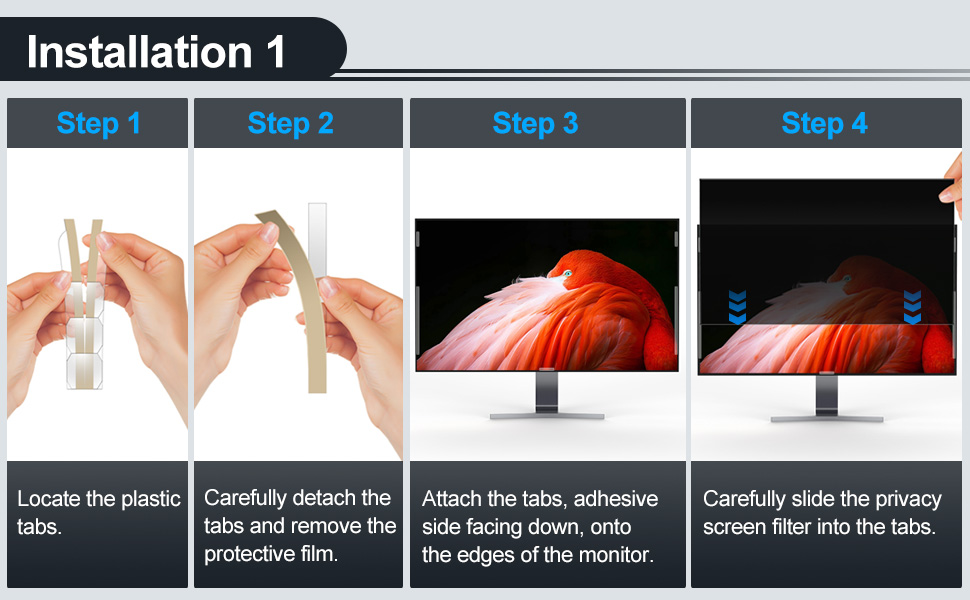 Amazon.com: JEAPKA 22 Inch Computer Privacy Screen 2 Pack for 16:10 ...