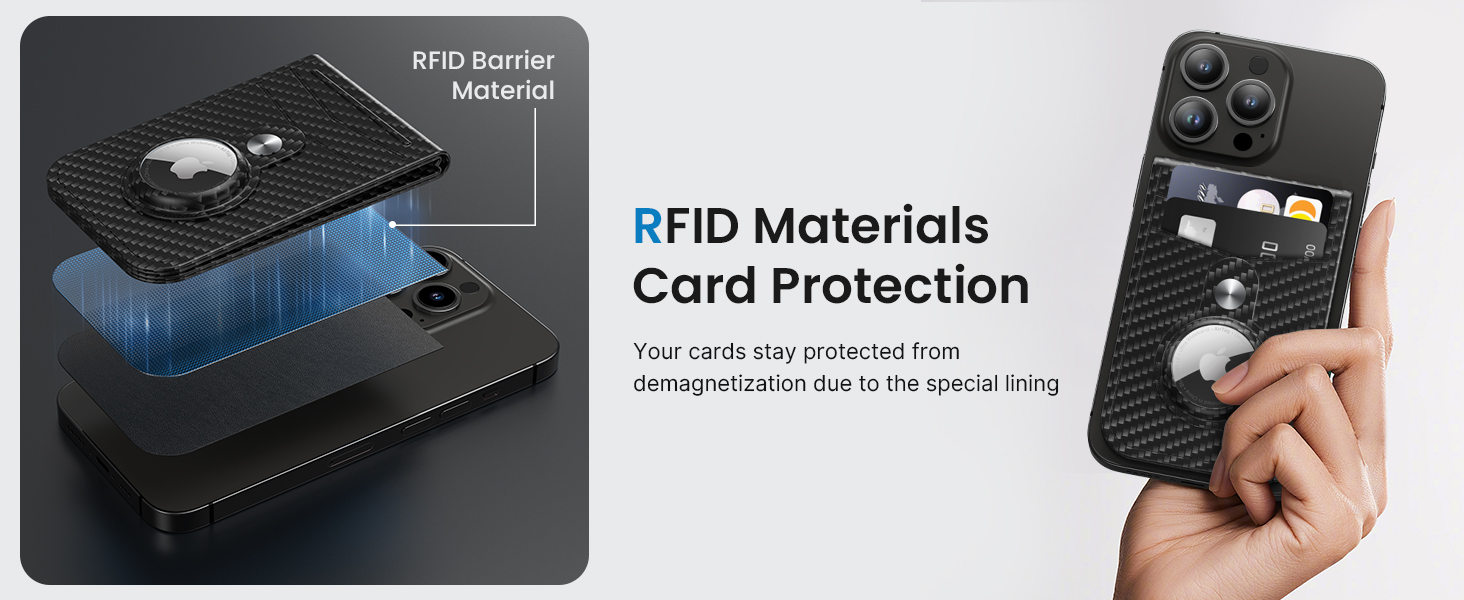 Amazon.com: Kimguard for Magsafe Wallet Stand with Airtag Holder, Strong Magnetic Wallet for ...