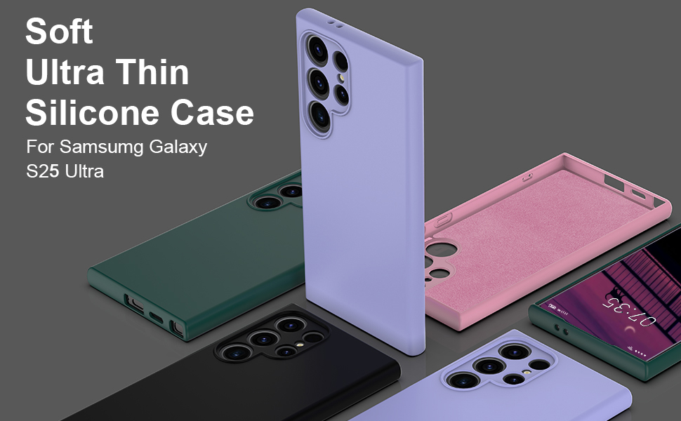 Amazon.com: HAII for Samsung Galaxy S25 Ultra Case, Slim Liquid Silicone for Women Men with ...