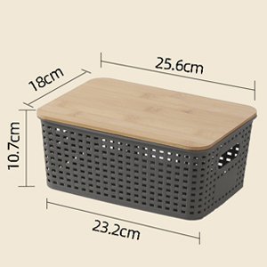 Amazon.com - UHAPEER Plastic Storage Baskets with Lids, 6 PCS Cute ...