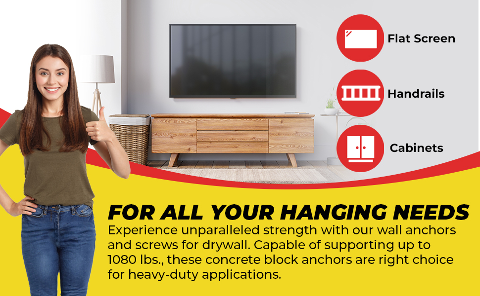 1/4”-20 Quick Easy Heavy Duty Toggle Anchors with Bolts - Hollow Wall Anchors with Steel Wings ...