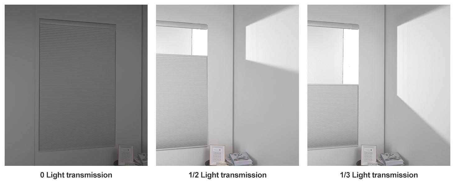 ZimJAHO No Drill No Tools Cellular Shades Top Down Bottom Up Blackout ...