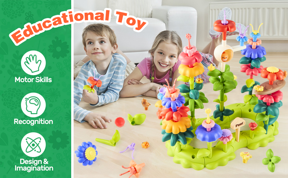 Amazon.com: WNSULL Flower Garden Building Toys for Age 3 4 5 6 7 Girls ...