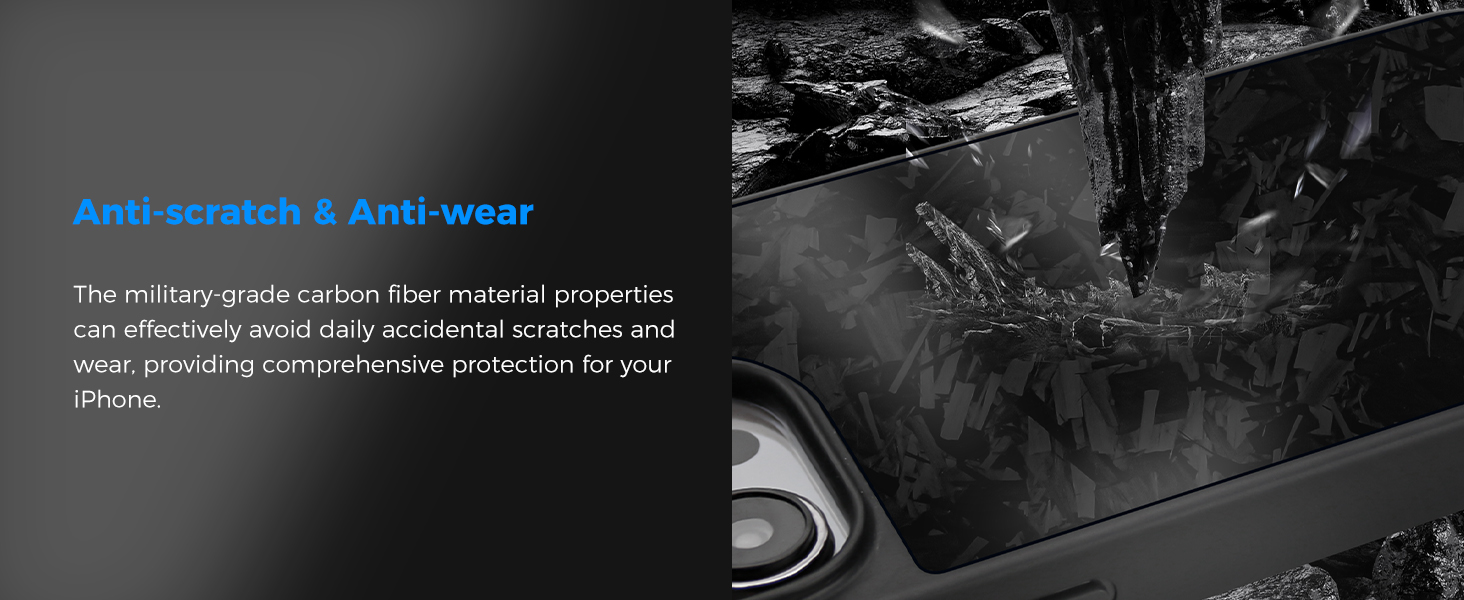 Amazon.com: MONOCARBON Real Forged Carbon Fiber Case for iPhone 15 Pro Max, Premium Minimalist ...