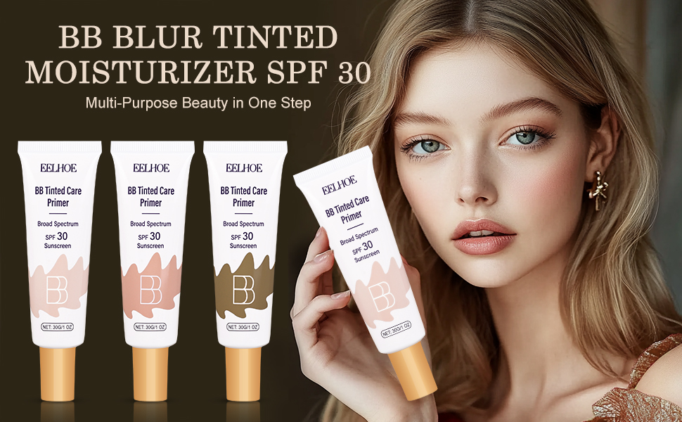Amazon.com : BB Cream Tinted Moisturizer with SPF 30–Lightweight BB Blur Tineted Care Primer ...