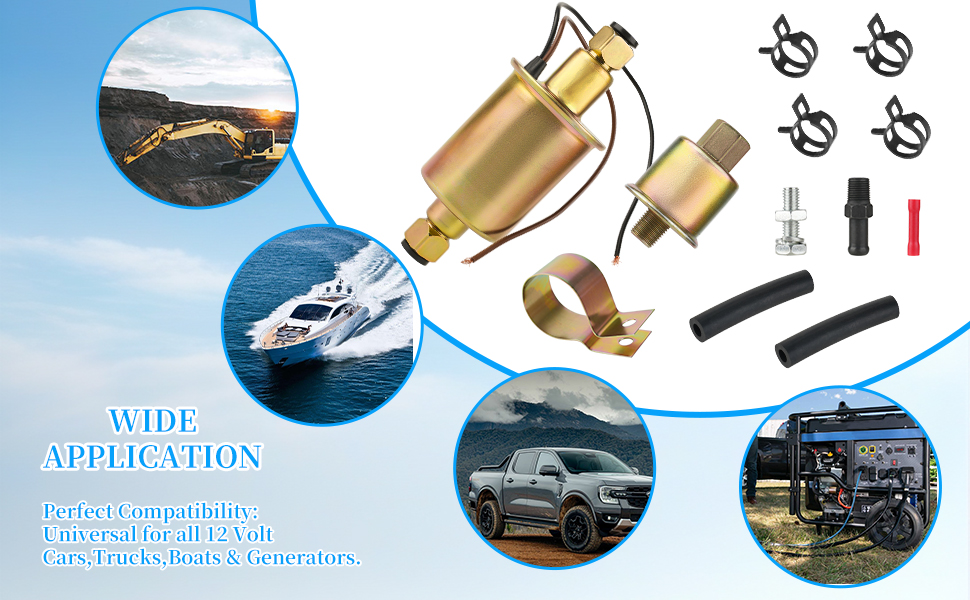 Amazon.com: 12V Universal Electric Fuel Pump 5-9 PSI 30GPH Gasoline and Diesel Fuel Transfer ...
