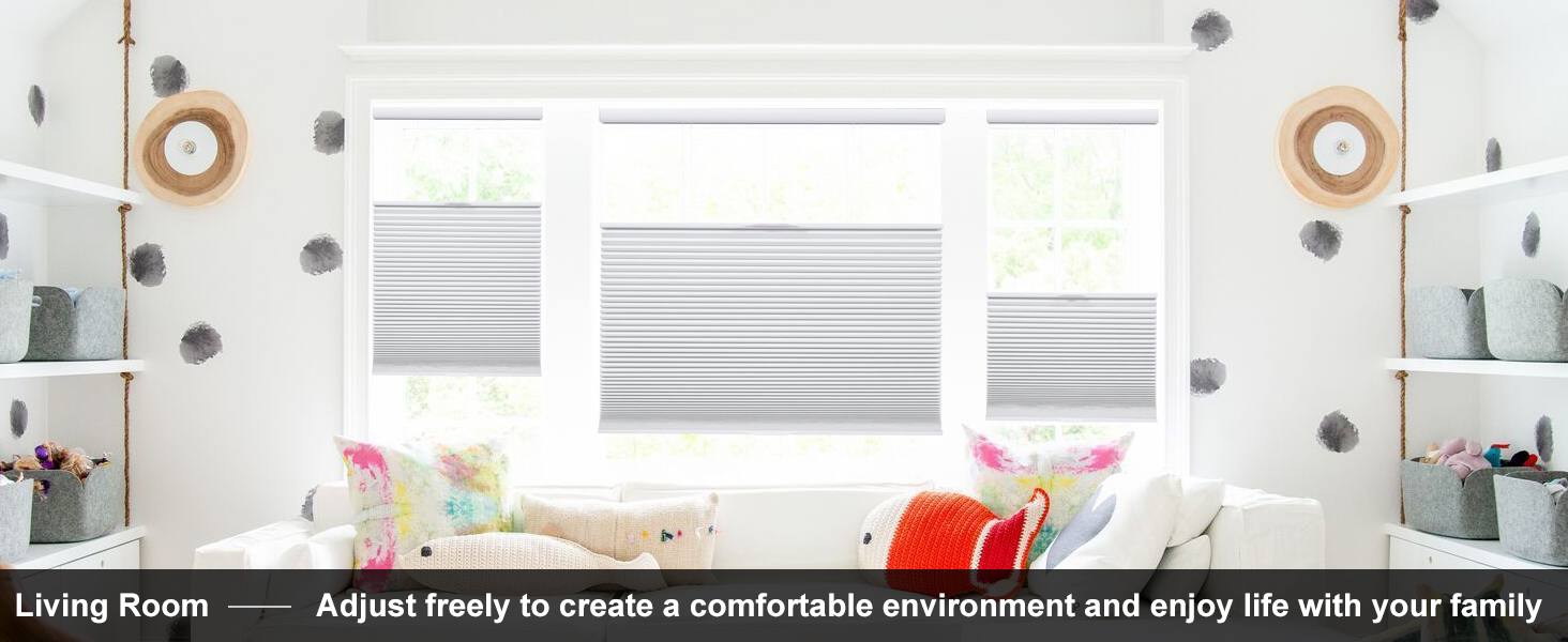 Amazon.com: Persilux Custom Size 100% Blackout Shades Cordless Top Down Bottom Up Cellular ...