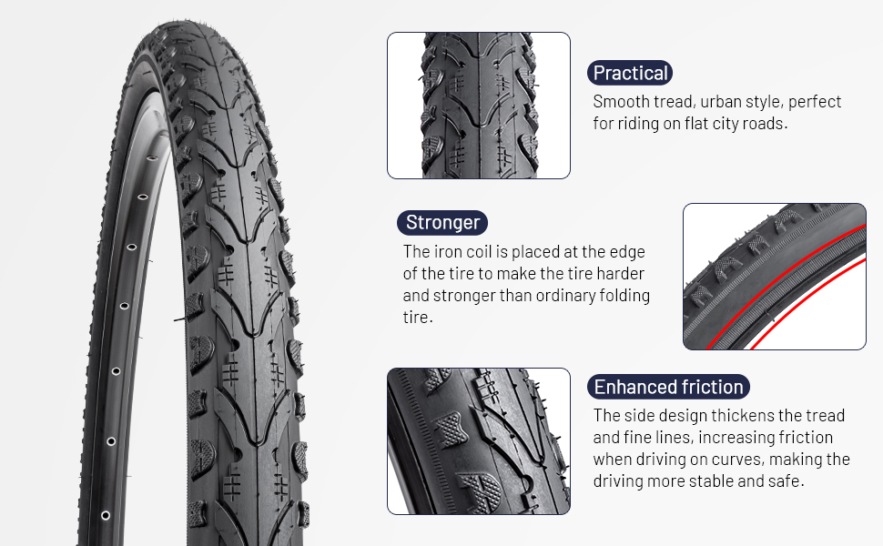 YunSCM 2er-Pack Faltbarer 26 Zoll Reifen 26x1.75 Mantel 47-559 Plus 2er-Pack 26 Zoll Schlauch ...