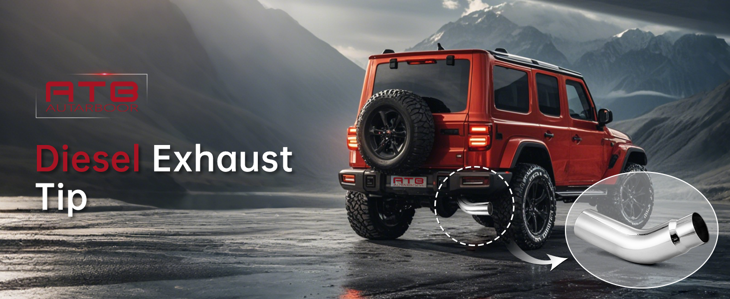 Amazon.com: Autarboor 4 Inch Turn Down Diesel Exhaust Elbow Tip, 4.0" Inlet 5.0" Outlet 23 ...