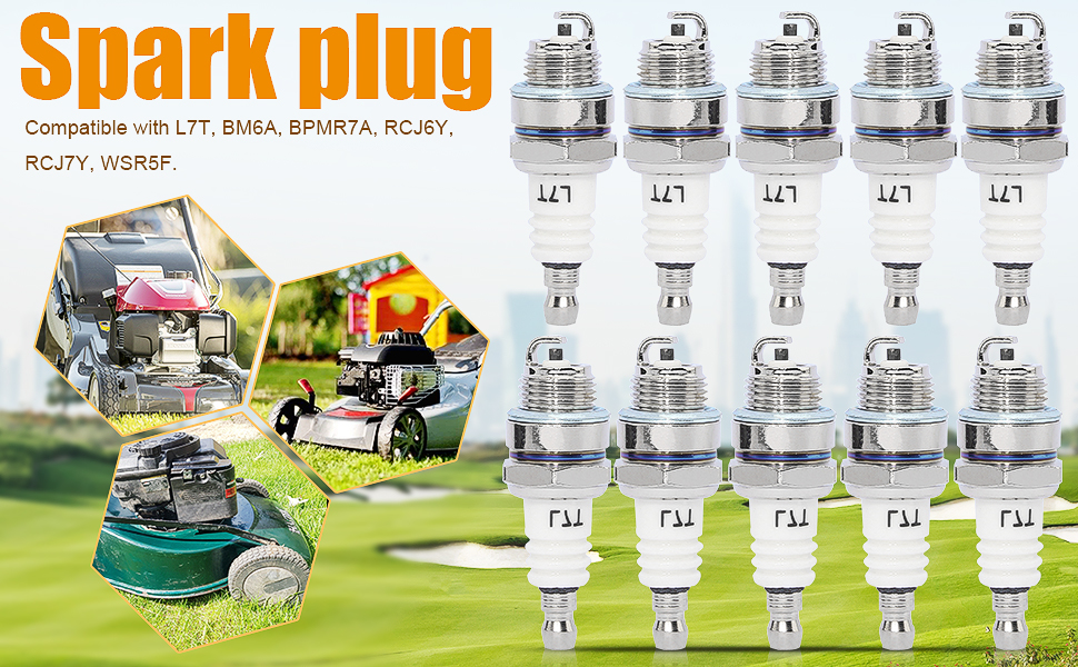 Amazon.com: QAZAKY 10pc Spark Plug L7T for 33cc 43cc 47cc 49cc 2-Stroke Mini Pocket Bike ATV ...