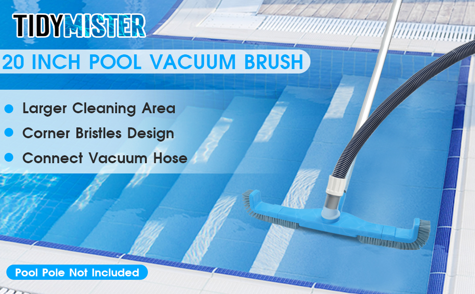 Amazon.com: 20" 2 in 1 Pool Brush Vacuum Head with Swivel Hose ...