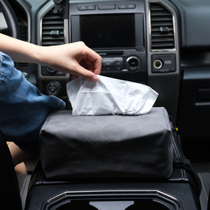 Amazon.com: JEYODA Car Tissue Holder for 120 Standard Tissue Vehicle Seat Extra Large Suede ...