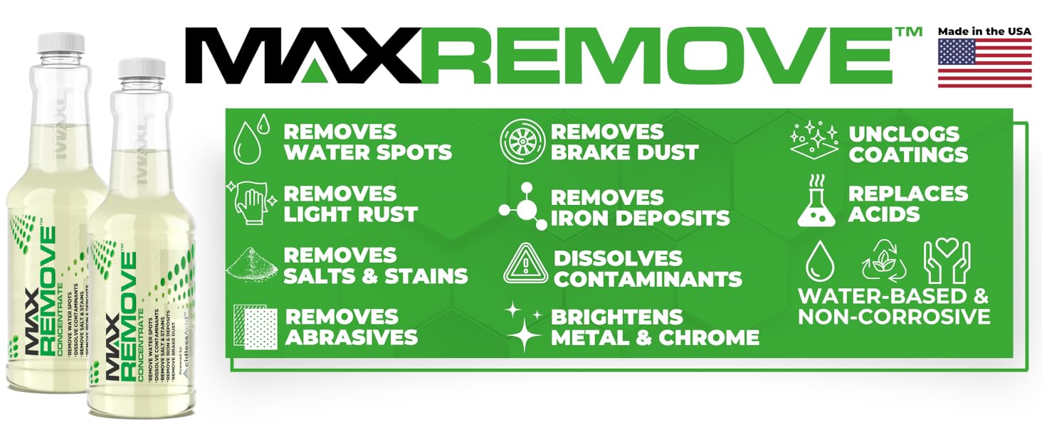 Amazon.com: MAXL® MAXRemove® Iron Remover Car Detailing (20oz) - Powered by AcidlessAcid ...