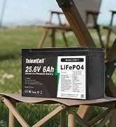 Amazon.com: Talentcell 24V 6Ah LiFePO4 Battery Pack LF8011, 25.6V 153.6Wh Deep Cycle ...
