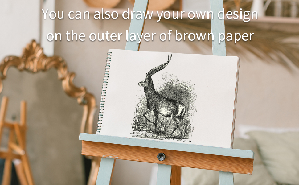 ZOENHOU 6 Pack A3 Sketch Book, 60 Pageds/30 Sheets Spiral Bound Sketchbook, A3 Landscape Art ...