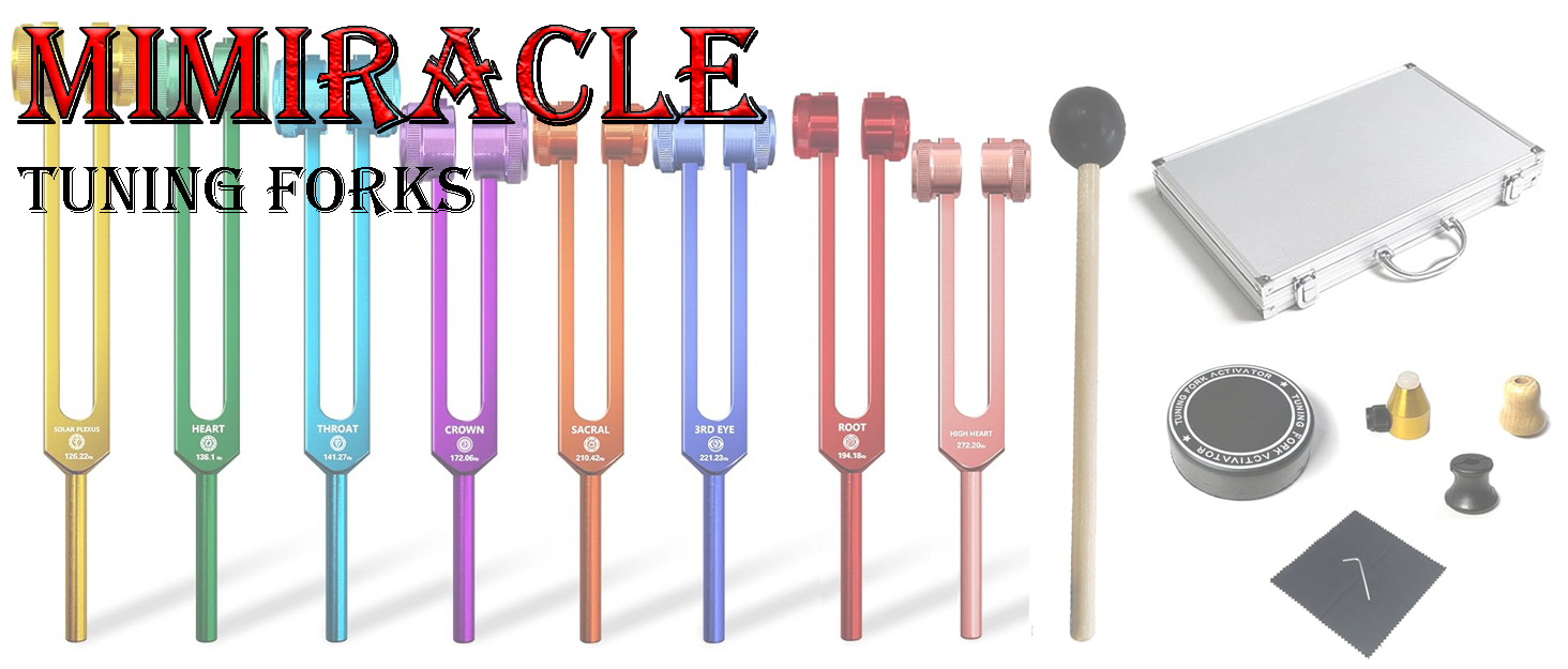 Amazon.com: MIMIRACLE Chakra Tuning Fork Set - 1 Soul Purpose & 7 Chakra Weighted Solfeggio ...
