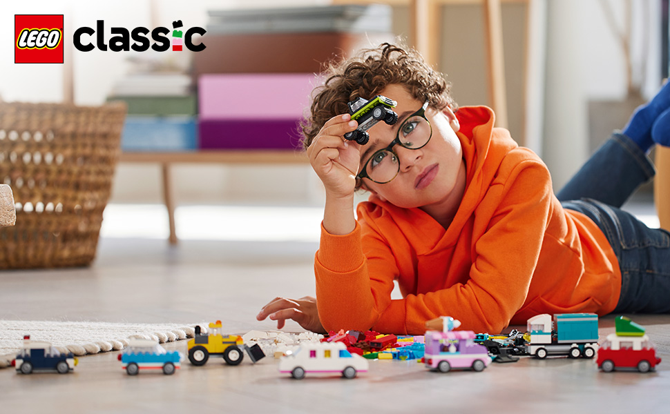 LEGO Classic Veicoli Creativi, Modellini di Auto Colorate da Costruire in Mattoncini, Set con ...