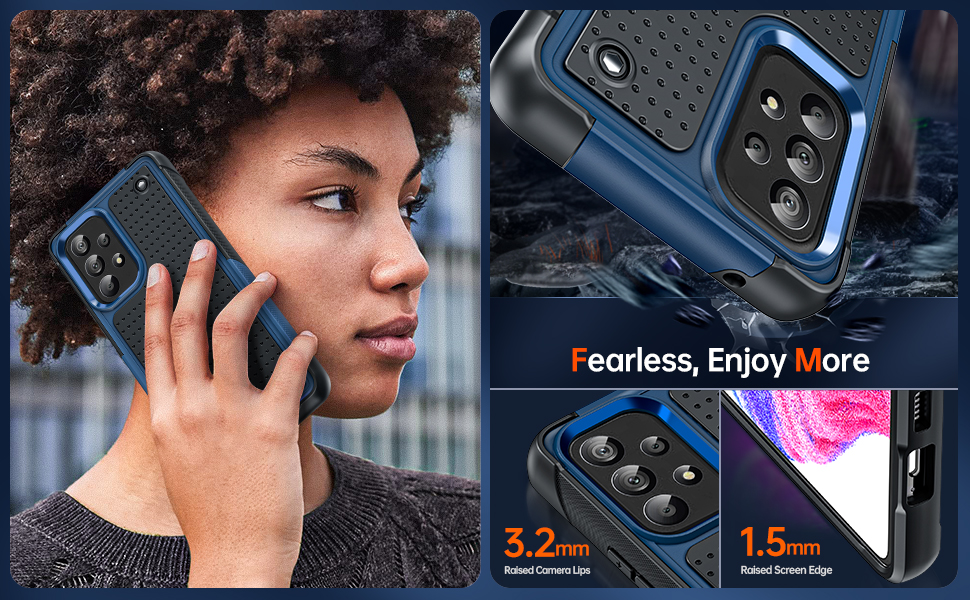 LeYi for Samsung Galaxy A53 5G Case: Samsung A53 5G Case with 2 Packs HD Screen Protectors Dual ...