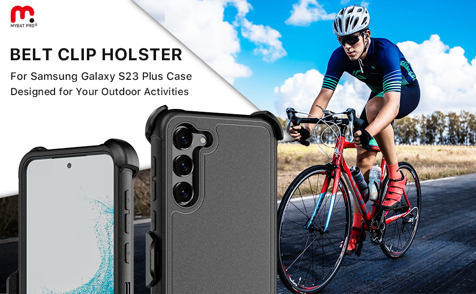 Amazon.com: M MYBAT PRO Maverick Series for Samsung Galaxy S23 Plus Case with Belt Clip Holster ...