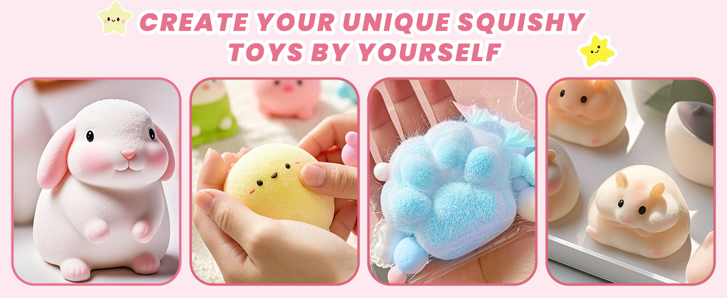 Amazon.com: Taba Squishy Kit 64 OZ Liquid Silicone for Squishy Making Kit Fufu Squishy Making ...