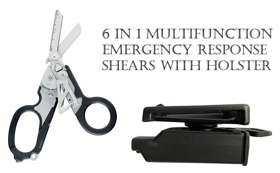 6 in 1 Multifunction Emergency Response Shears - Trauma Raptor Scissors ...