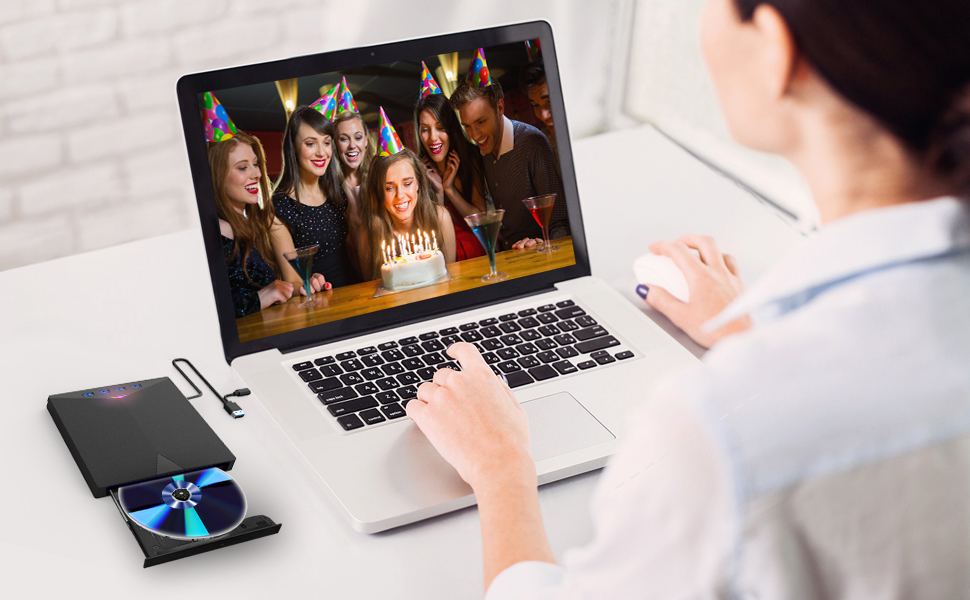 Amazon.com: JOOPSHEE External Compatible Blur ay Drive Player Read/Write BD DVD CD Compatible ...