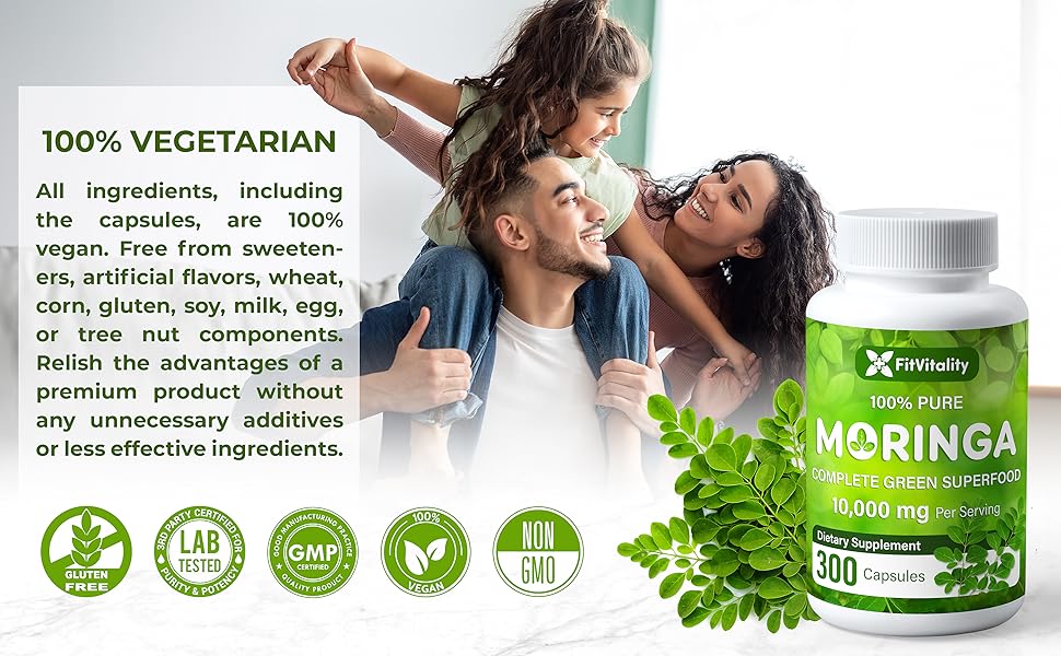 Amazon.com: Moringa Capsules| Moringa Oleifera |10,000mg| 300 Capsules| 100% Pure| Non-GMO and ...