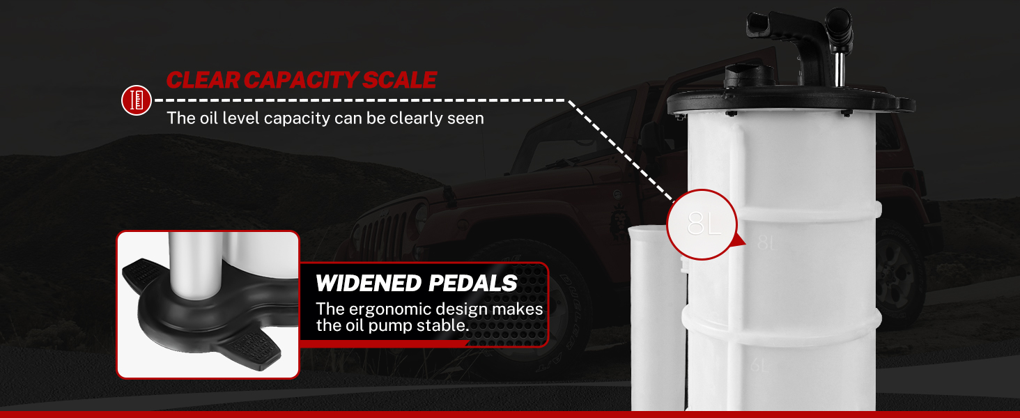 Amazon.com: BILITOOLS 9L Manual Oil Extractor Pump, Vacuum Fluid Extractor for Automotive Engine ...