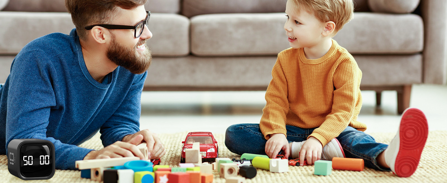 Rotating Pomodoro Timer 5 25 10 50 Minutes Preset Desk