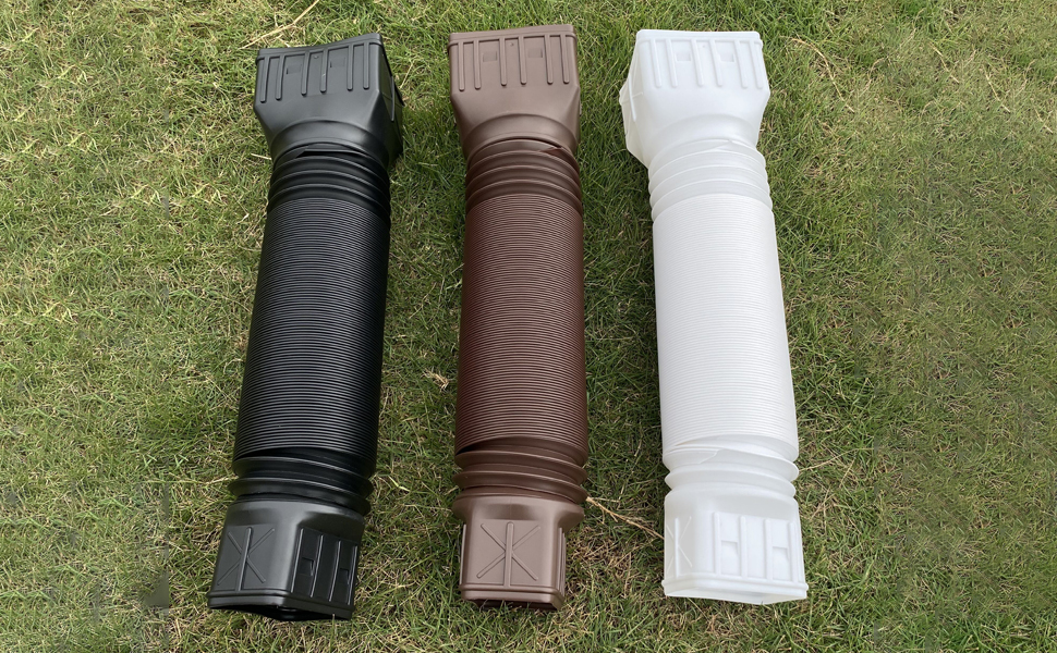 Amazon.com: 2 Pack Flexible Rain Gutter Downspout Extensions,Drain ...