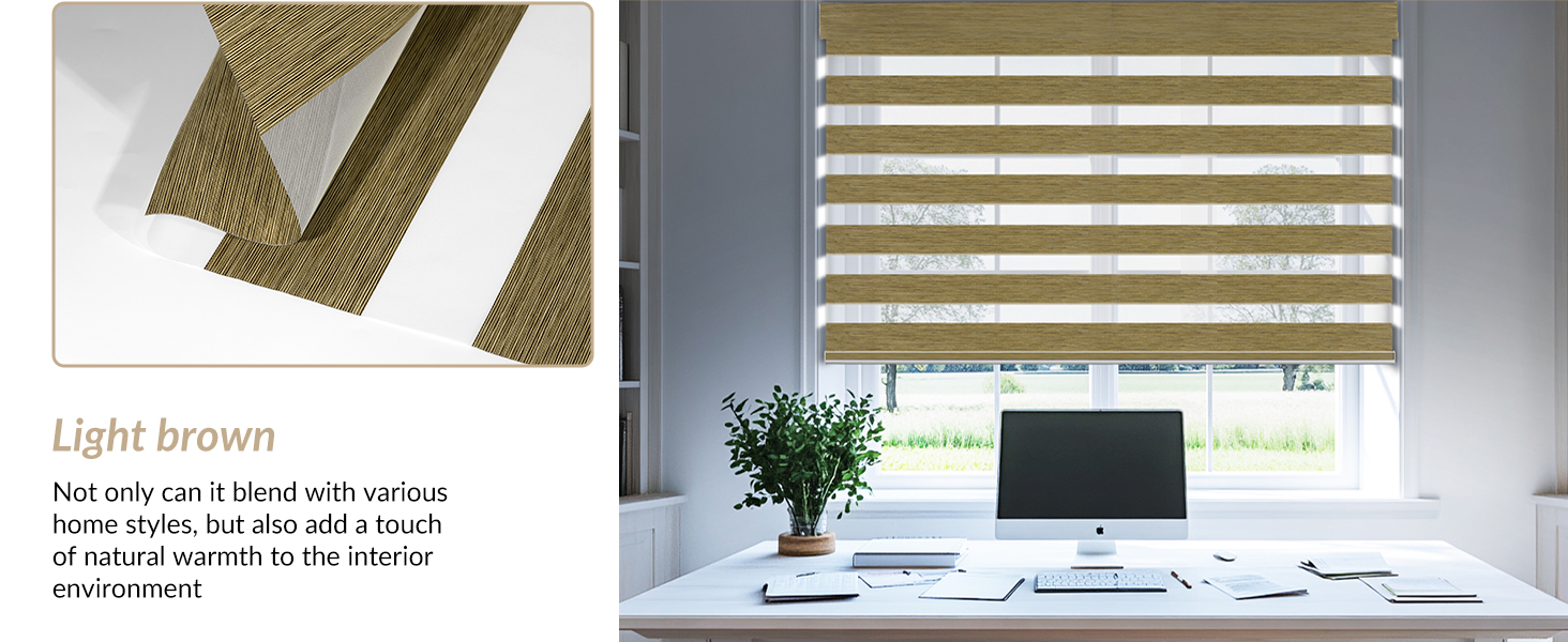 Amazon.com: MoDanCeQ No Drill No Tools Zebra Blinds for Windows,Cordless,Blackout,Premium Thick ...