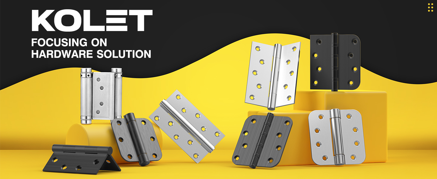KOLET Offset Door Hinges, 4 Inches Expandable Door Hinges, 1/4" Radius Corner Ball Bearing ...