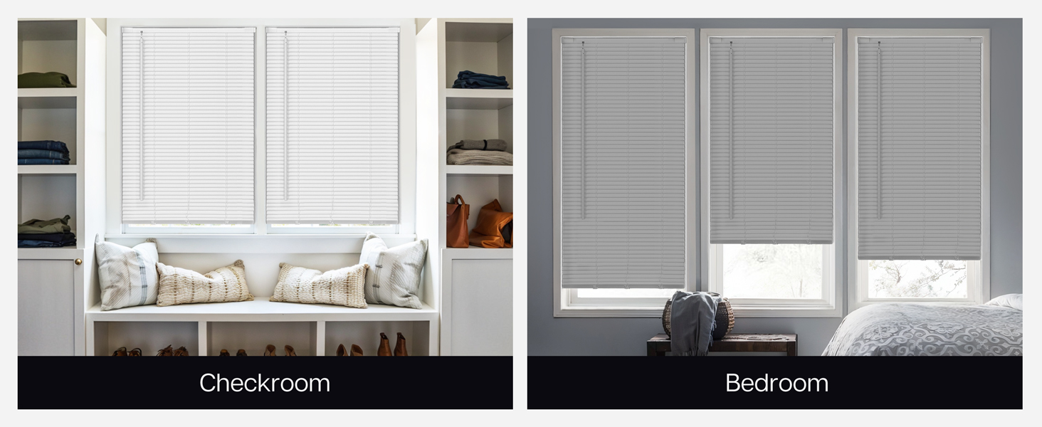 Amazon.com: LazBlinds No Tools No Drill Cordless 1" Vinyl Mini Blinds ...