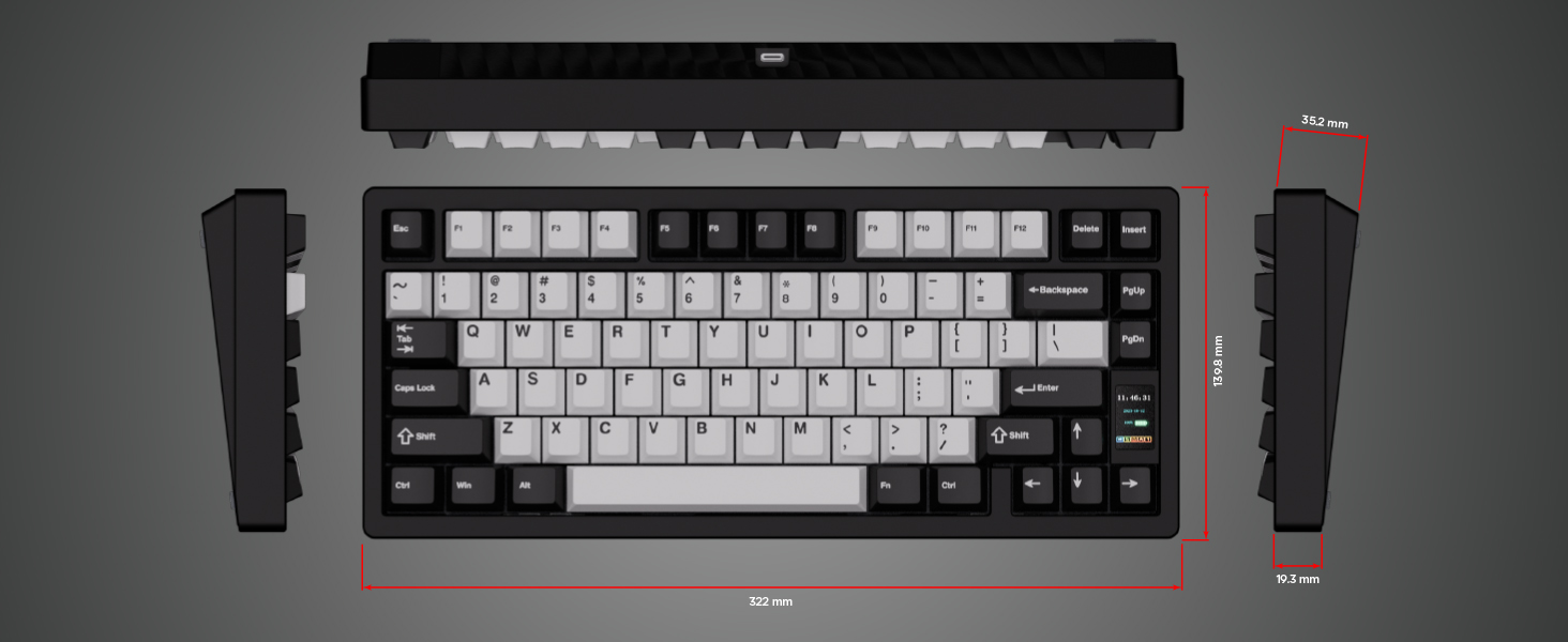 Amazon.com: Chilkey ND75 Mechanical Keyboard: 75% Percent Aluminum ...