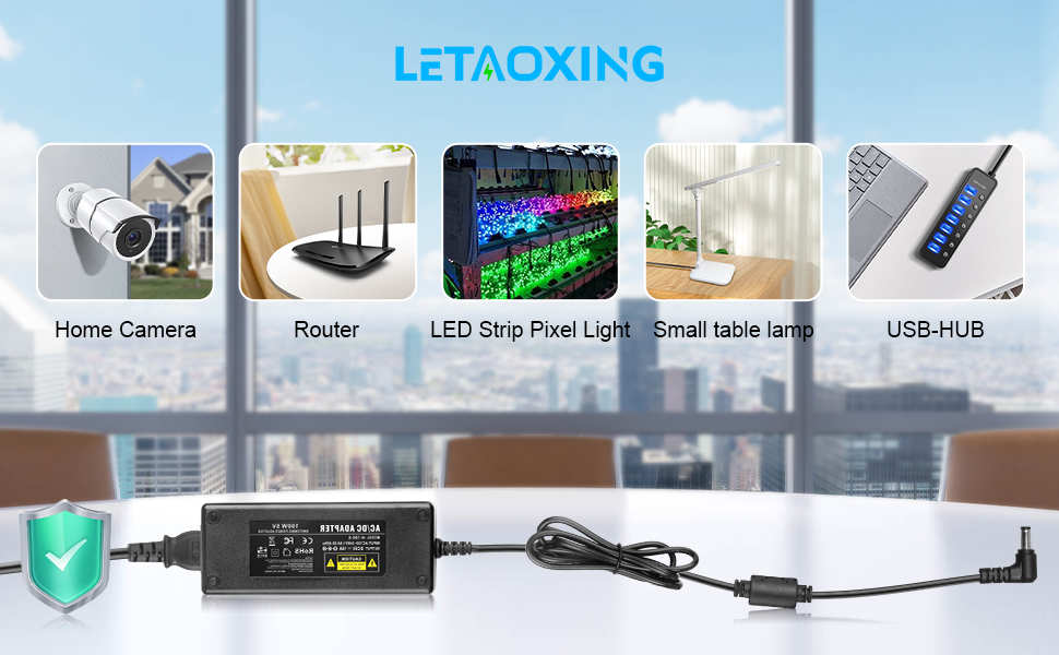 LeTaoXing AC to DC 5V 15A Power Supply 75W 15 Amp Adapter Transformer Converter 5.5x2.5mm Plug ...