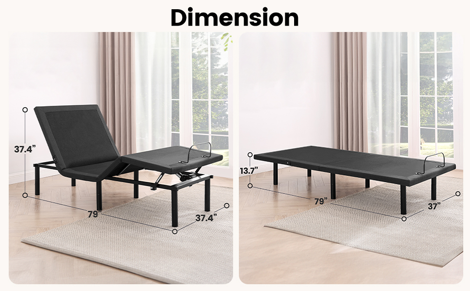 Amazon.com: Adjustable Bed Frame - Head and Foot Incline - USB - Wireless Remote - Easy 2 Person ...