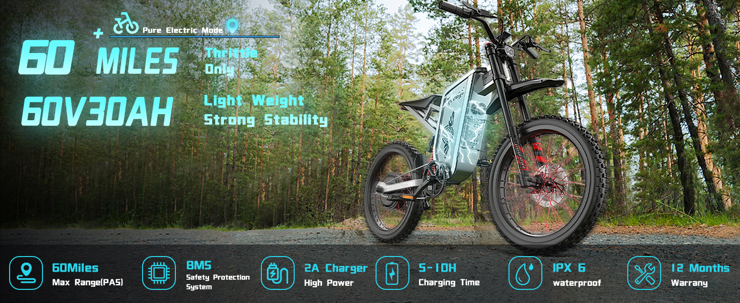 Amazon.com : Freego X2Pro Electric Motorcycle for Adults/Teens,Electric Dirt Bike Teens 6000W ...