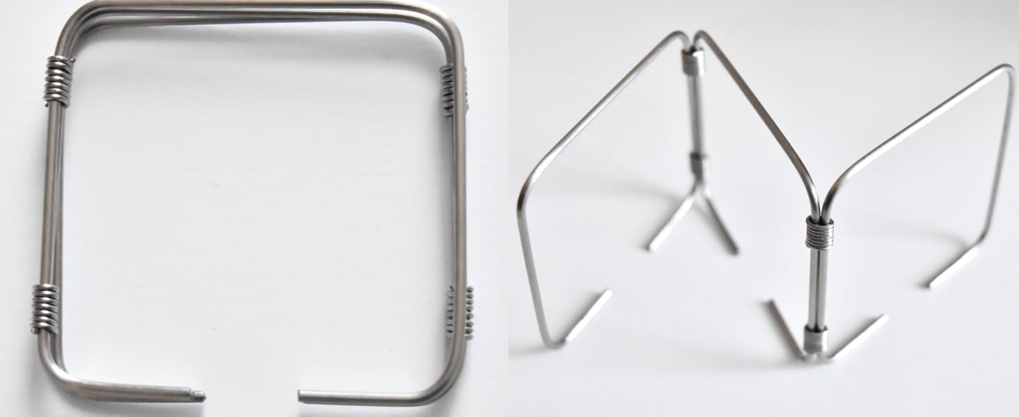 Amazon | KALUGII チタン 五徳 TG-3P アルコールストーブ用 ゴトク 固形燃料 折り畳み式 超軽量 薄い コンパクト バーナー 登山 (3ピース（6.5cm × 6.5cm ...