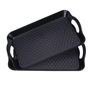 Amazon.com: Plastic Tray with Handles, 2 Pack Multi-Purpose Rectangular ...