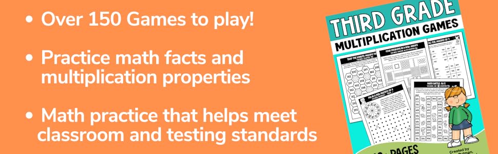 3rd Grade Multiplication Games (3rd Grade Math Workbooks): Putman ...