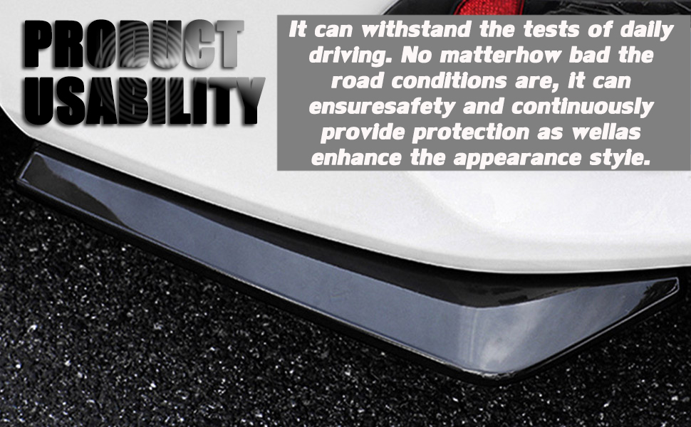 Amazon.com: EOHMAK Car Rear Bumper Diffuser Spoilers 2PCS Auto Rear Bumper Lip Splitter Canard ...