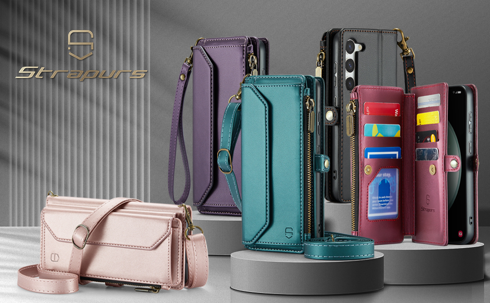 Amazon.com: Strapurs Crossbody for Samsung Galaxy S23 Plus Case Wallet【RFID Blocking】 with 10 ...
