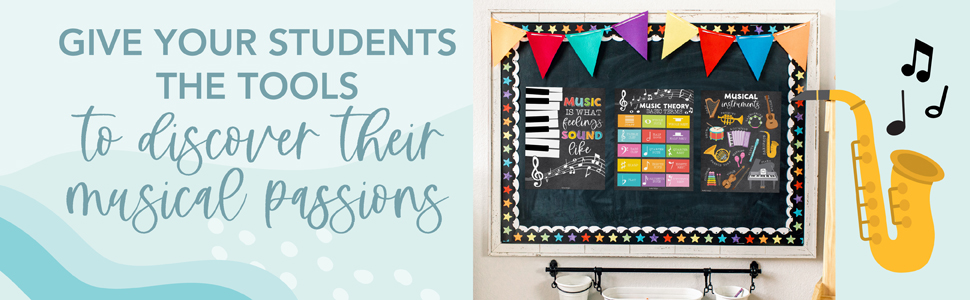 Amazon.com : 9 Colorful Music Classroom Posters - Choir Posters ...