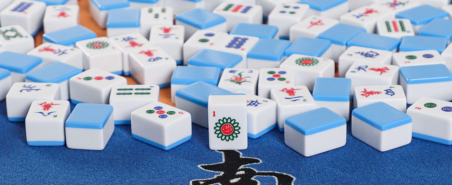 Amazon.com: GUSTARIA Chinese Mahjong Tiles Set, Mahjong Game Set with 146 Numbered Large Size ...