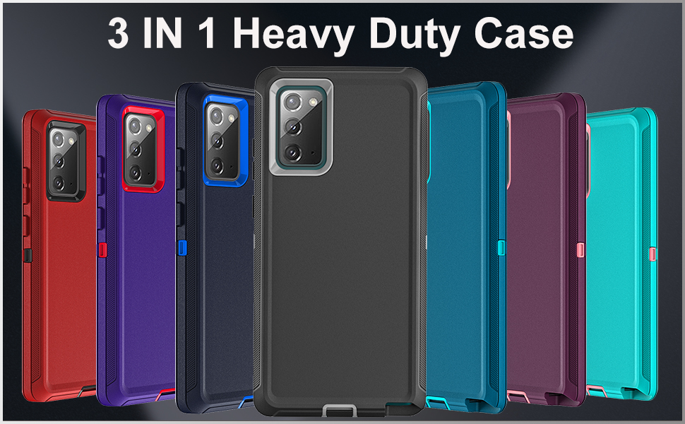 Amazon.com: TFDSEUGH for Samsung Galaxy Note 20 Case with 2Pcs Self Healing Flexible TPU Screen ...