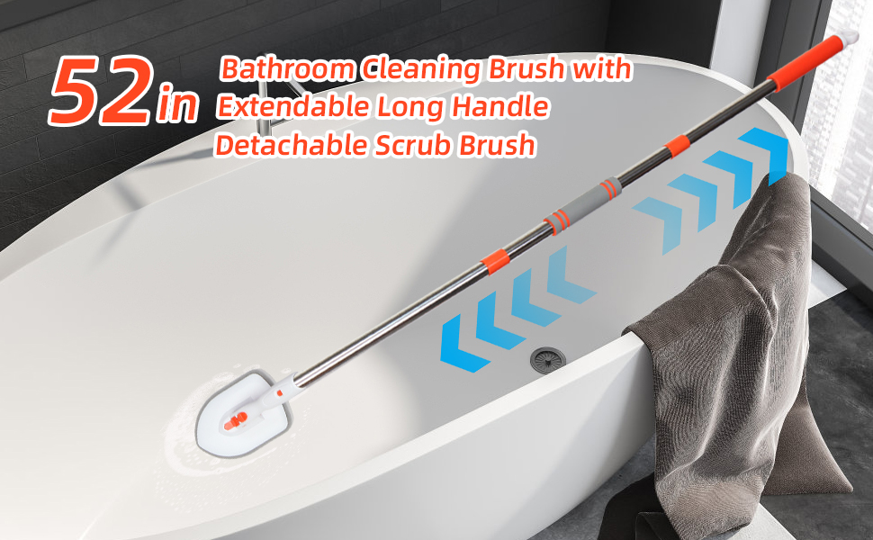 Amazon.com: Floor Scrub Brush 3 in 1 Tub Tile Floor Scrubber Brush with ...