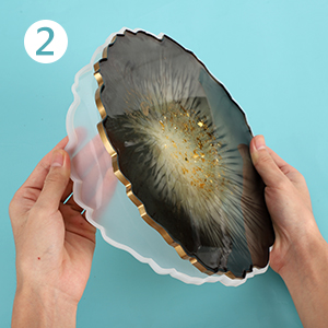 Amazon.com: Gartful Large Round Resin Tray Mold-13 inch, Irregular Silicone Serving Tray, Geode ...